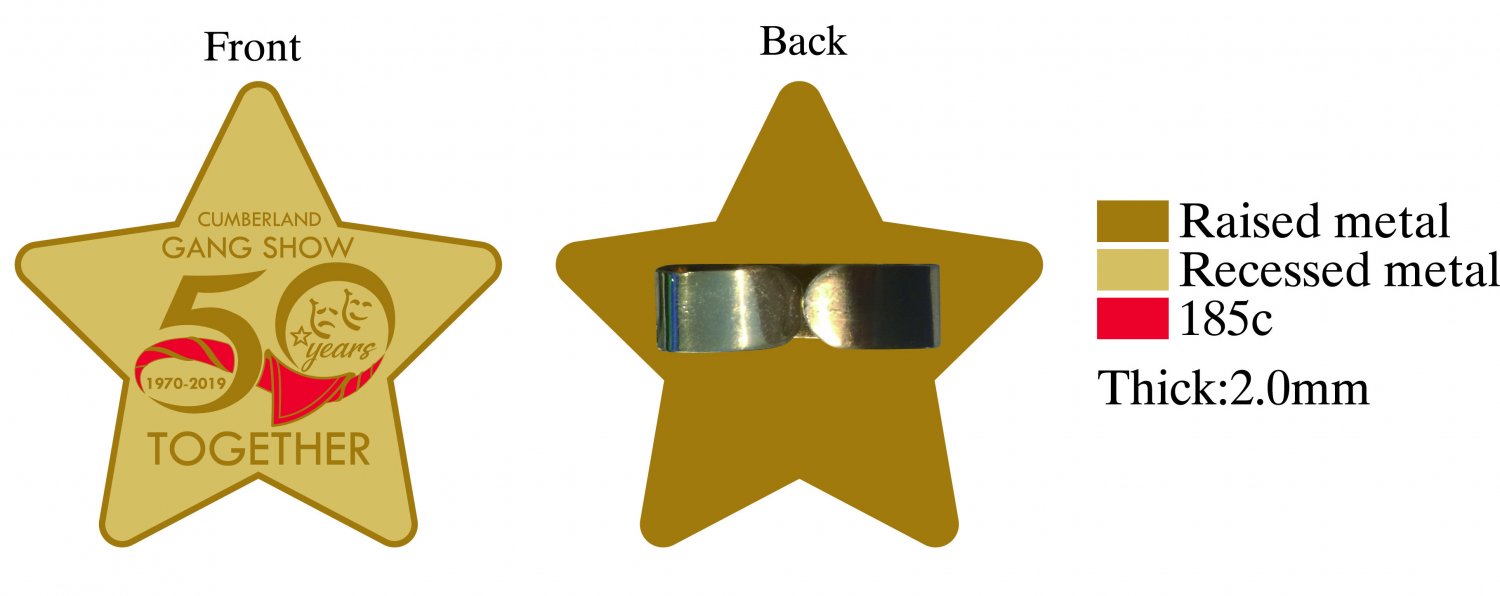 50th Anniversary Metal Woggle | Souvenirs | Cumberland Gang Show Souvenirs