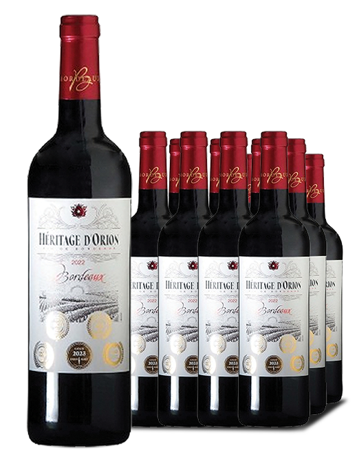 Heritage D'Orion Bordeaux Rouge 2022 Dozen | Gold Medal French Red Wine ...