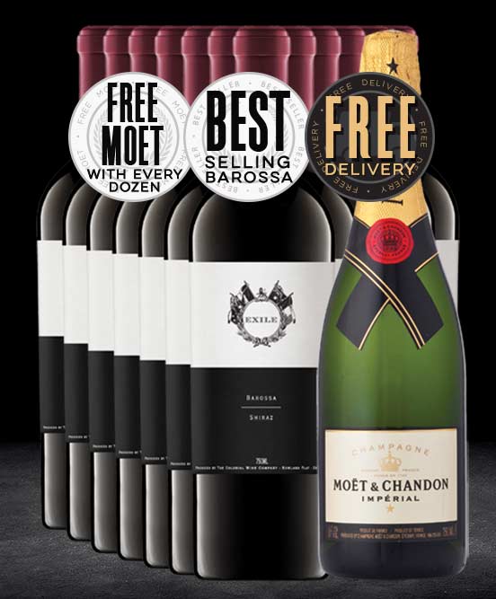The Colonial Estate Exile Barossa Valley Shiraz 2014 Moet Bundle | Buy ...