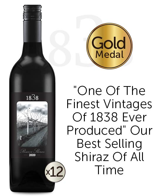 1838 Reserve Shiraz 2020 Dozen | Buy Wines online Australia wide ...