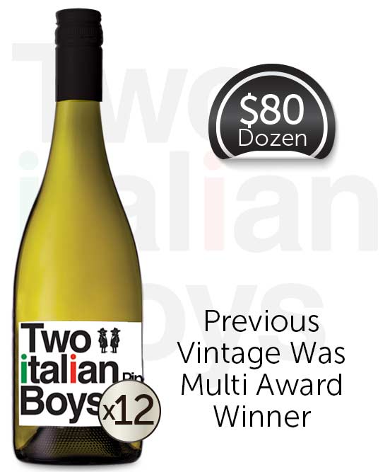 Two Italian Boys Pinot Grigio 2018 Dozen | Buy Wines online Australia ...