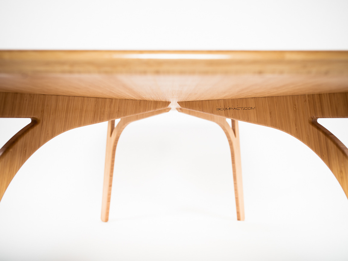 Rectangle Bamboo Dining Table by Bcompact Design | Handkrafted