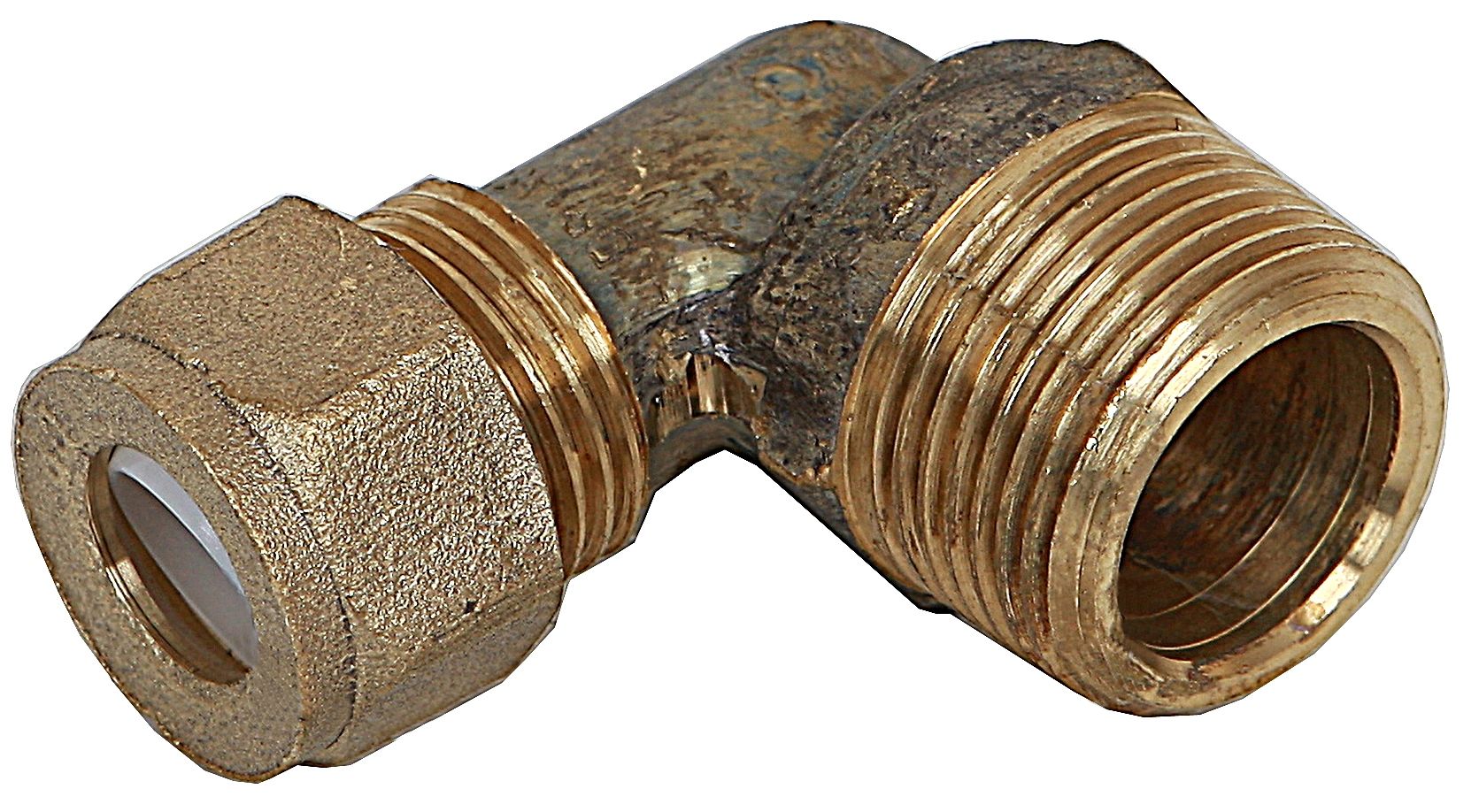 Brasshards Elbow Nylon Olive Compression Brass 20mm Male x 15mm ...