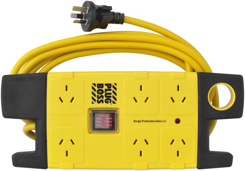 HPM Plug Boss 6 Outlet Powerboard - Home Timber & Hardware