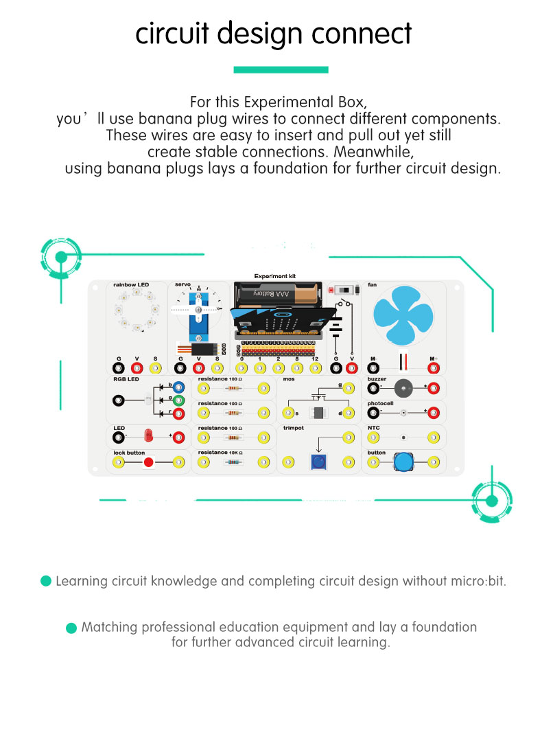 Micro:bit Experiment box for micro:bit (without micro:bit) — Little Bird