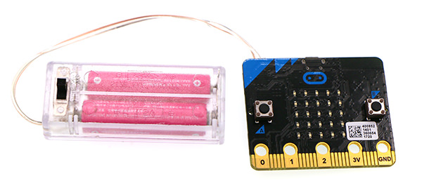 Clear Battery Box (2 x AAA batteries) for micro:bit — Little Bird