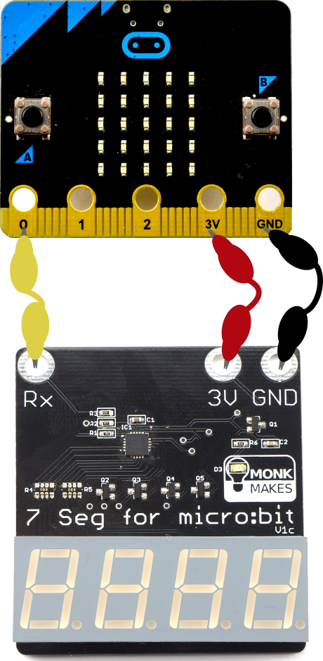 7-segment for micro:bit by Monk Makes — Little Bird