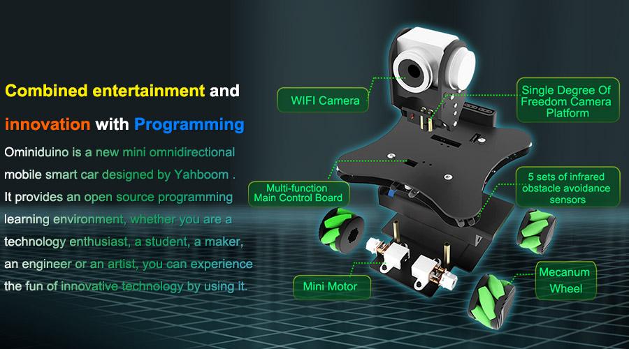 Yahboom Omniduino smart robot with Mecanum Wheel — Little Bird