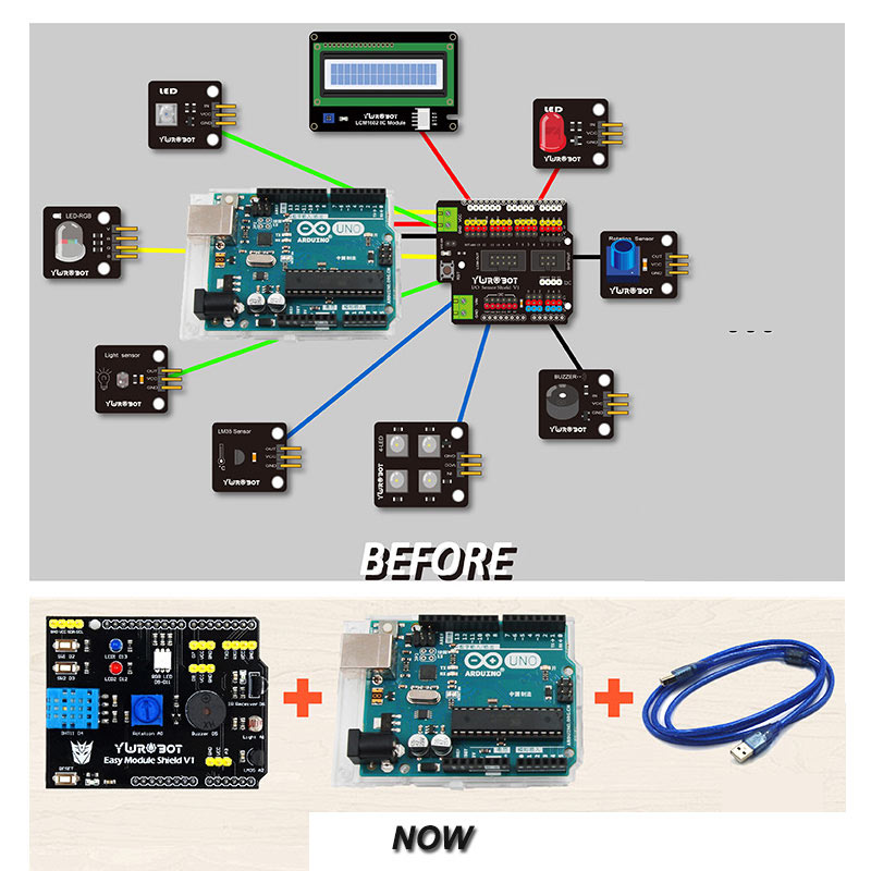 Multifunction DHT11 LM35 Temperature Humidity Easy Module Shield for A ...