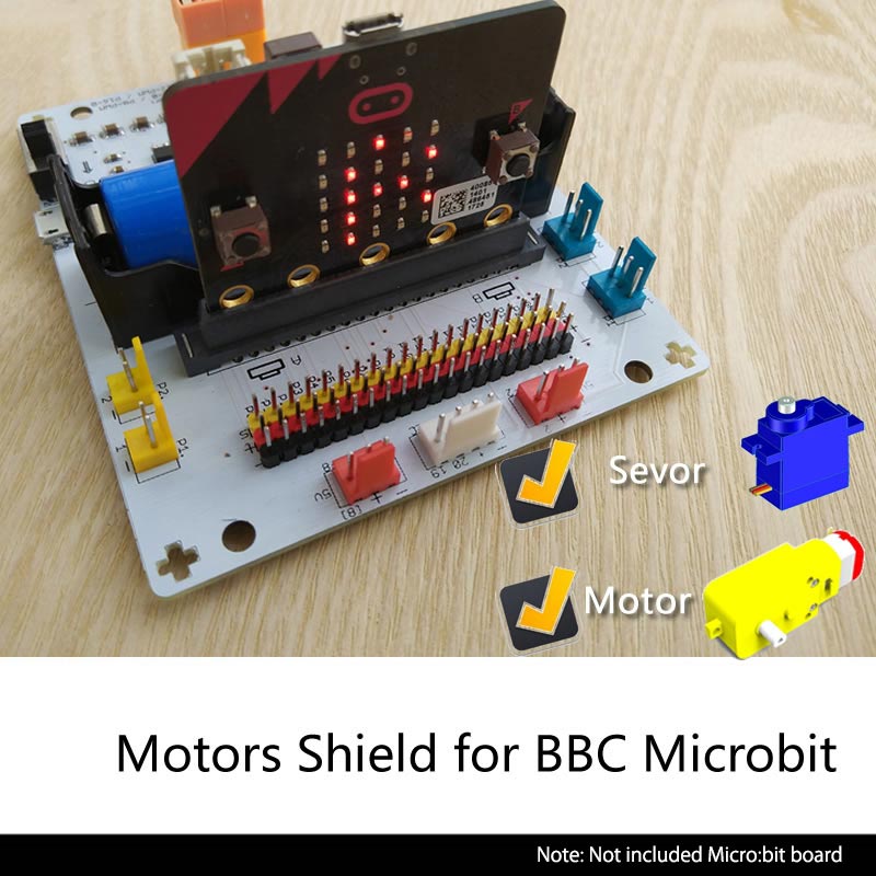Pinout Motor/ Servor Shield for BBC Micro: bit — Little Bird