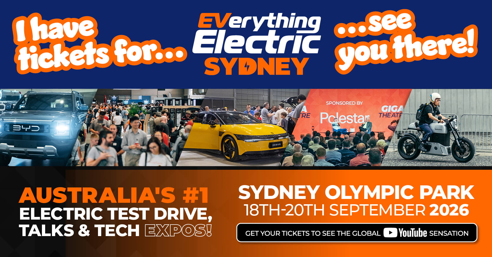 Tickets | Everything Electric Sydney | 18 - 20 September, 2026 | Sydney