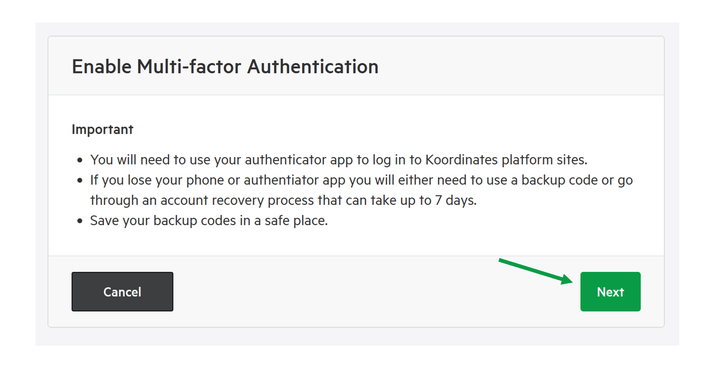 Create & Use Multi-Factor Authentication (MFA) | Koordinates Help & Support