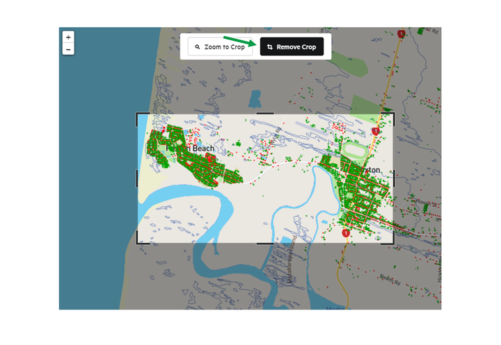 Crop data layers by box | Koordinates Help & Support