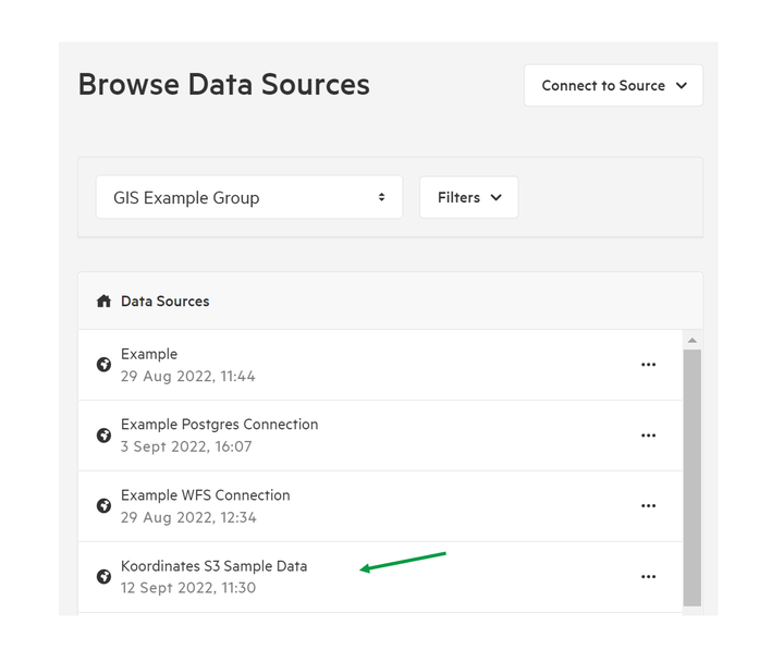 Import data from connected data sources | Koordinates Help & Support