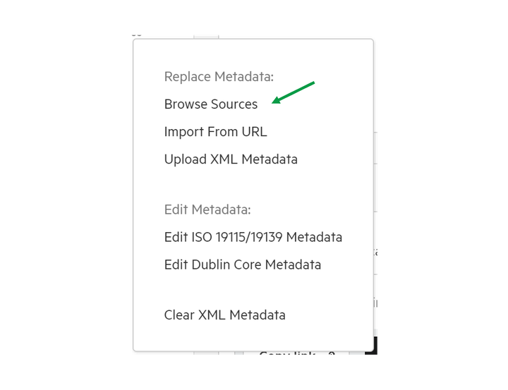 Add XML metadata from connected sources | Koordinates Help & Support