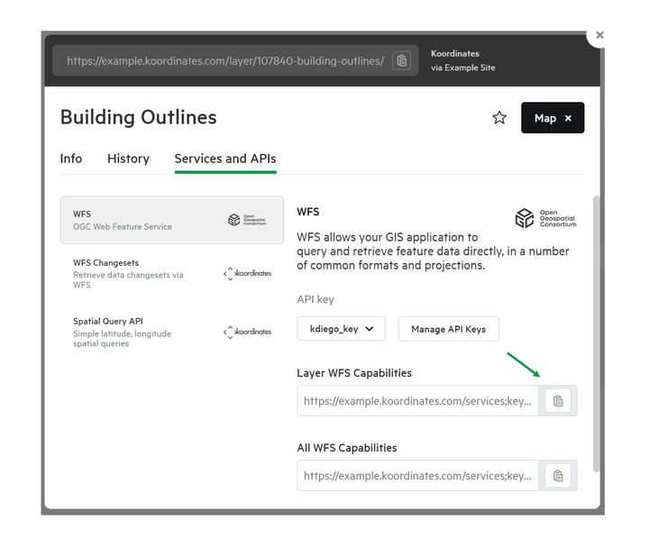 Find and use OGC web services | Koordinates Help & Support