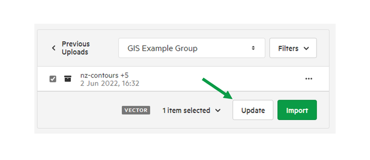 Manually update a published dataset | Koordinates Help & Support