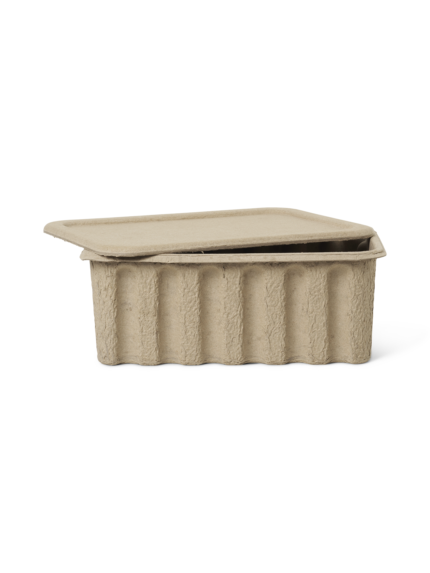 Paper Pulp Box large - Set of 2 - Brown | Loam