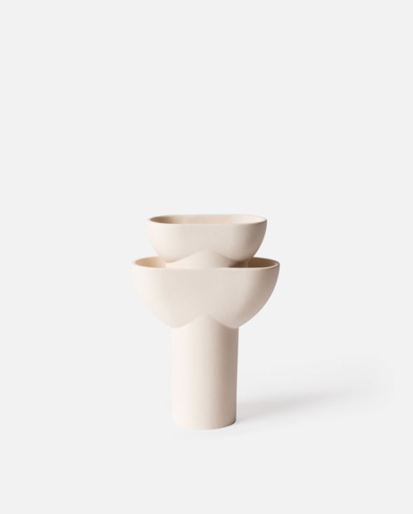 Terrace Vase - White 18x8x25cmh | Loam