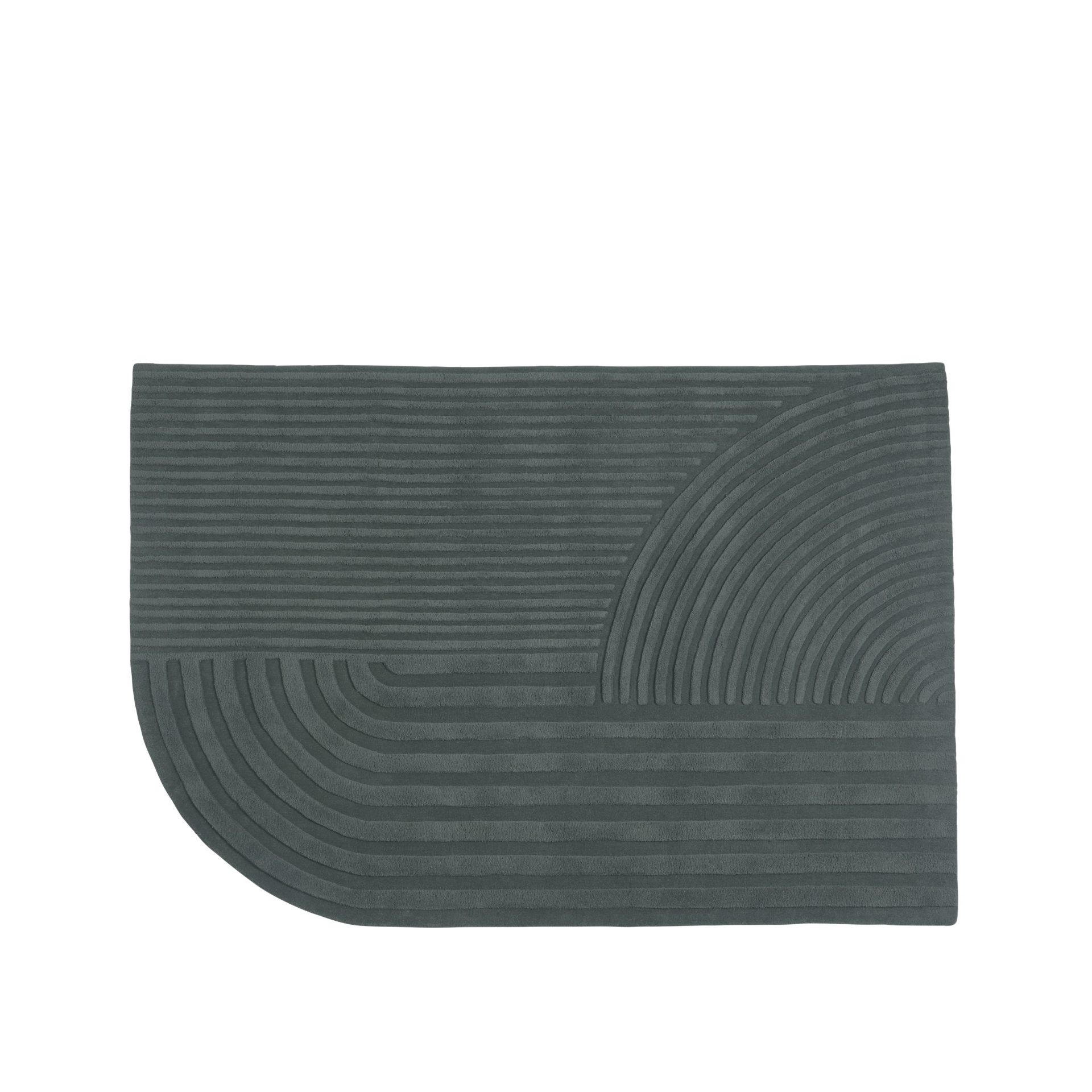 Muuto - Relevo Rug, Dark Green, 200 x 300cm | Loam