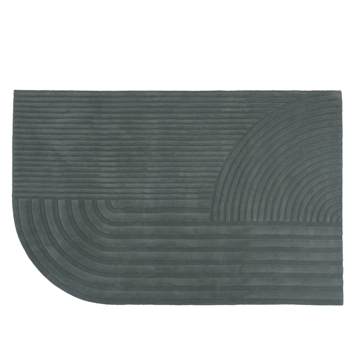 Relevo Rug, Dark Green | Loam