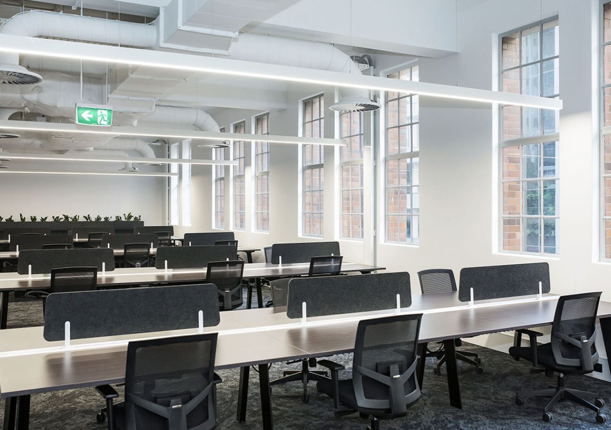 Office Lighting Brisbane slim trunking system & Mini Pendant | Mondolux