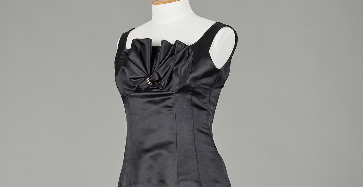 Trelise Cooper satin Little Black Dress, 2005 - New Zealand Fashion Museum