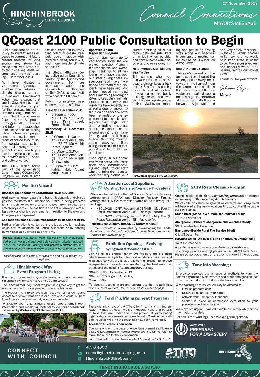 Council Connections - 27 November 2019