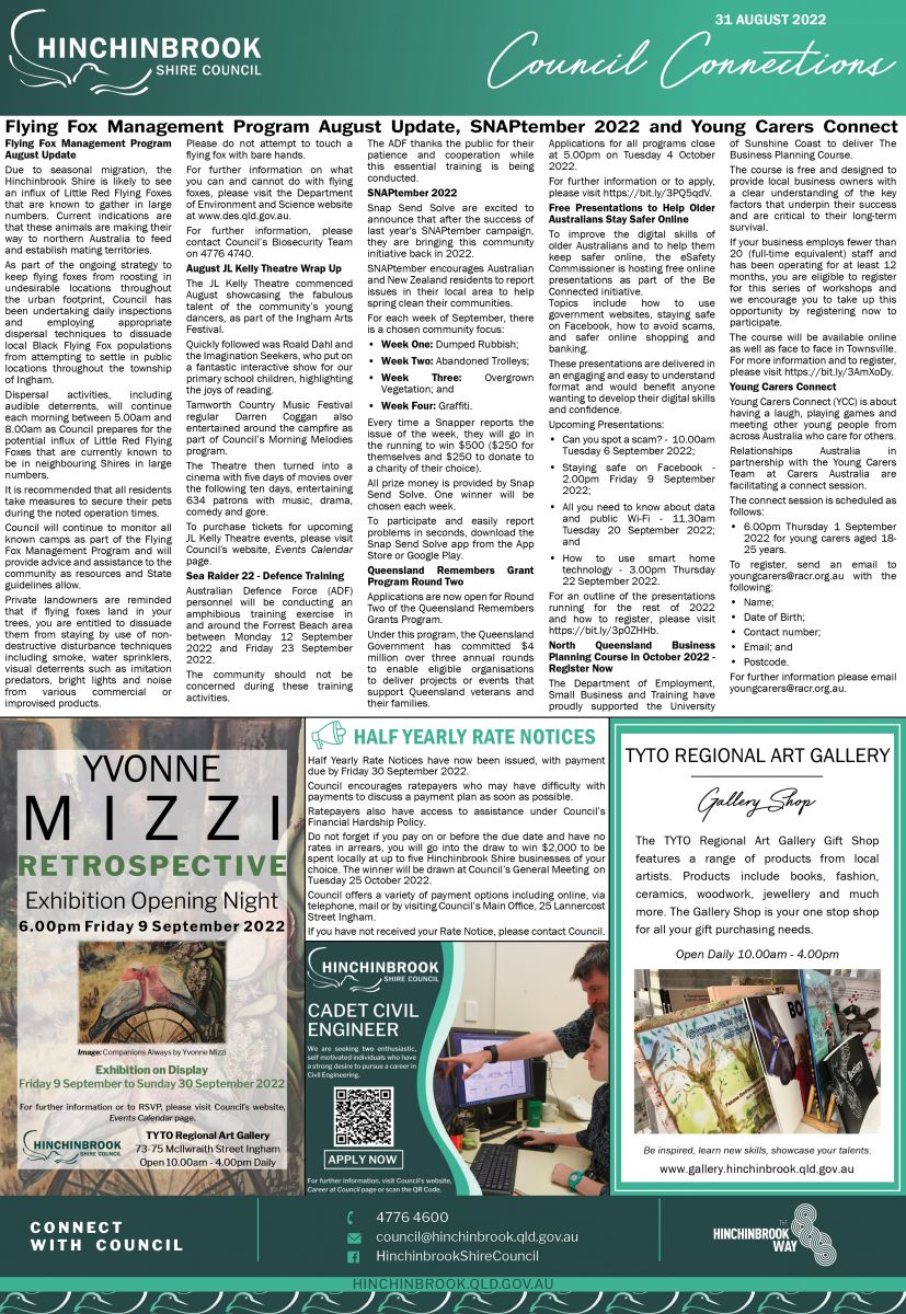 Council Connections - 31 August 2022
