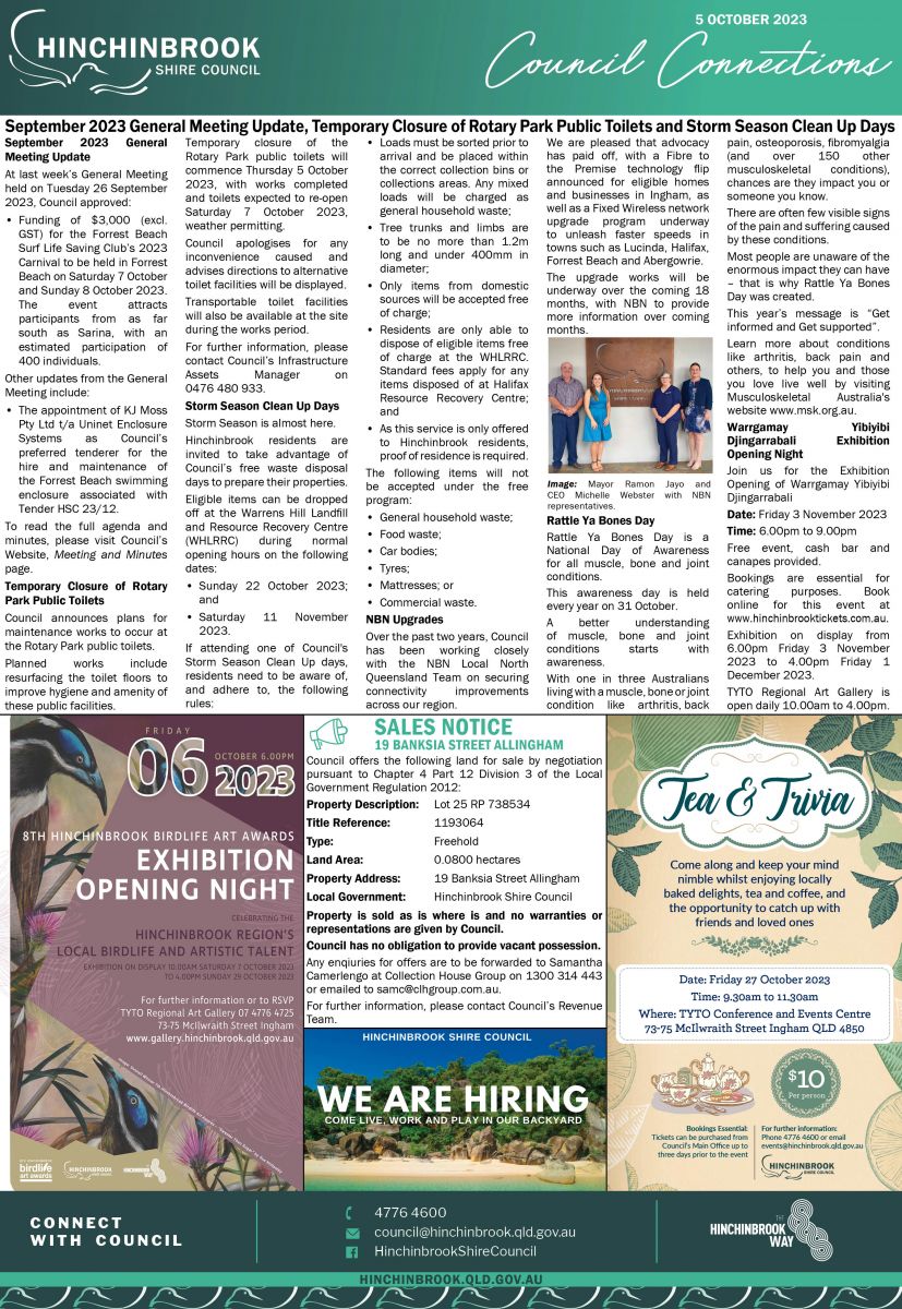 Council Connections - 5 October 2023