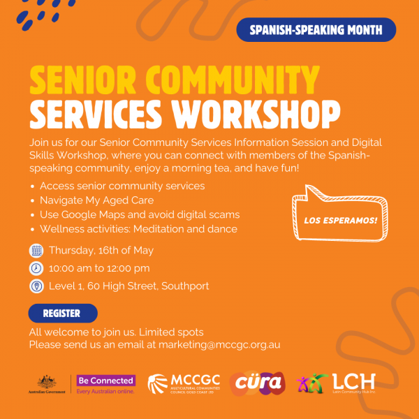 Senior Community Services Information Session and Digital Skills Workshop