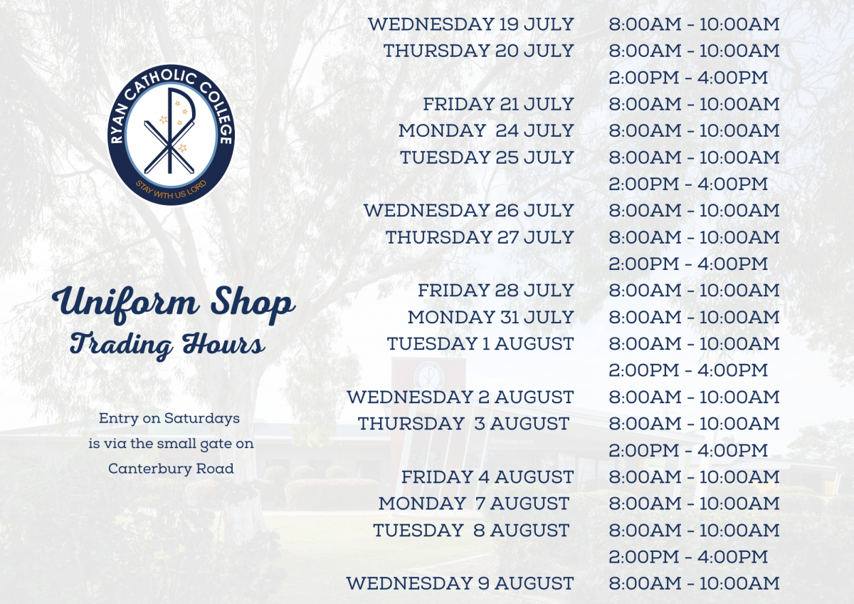 Uniforms | Ryan Catholic College