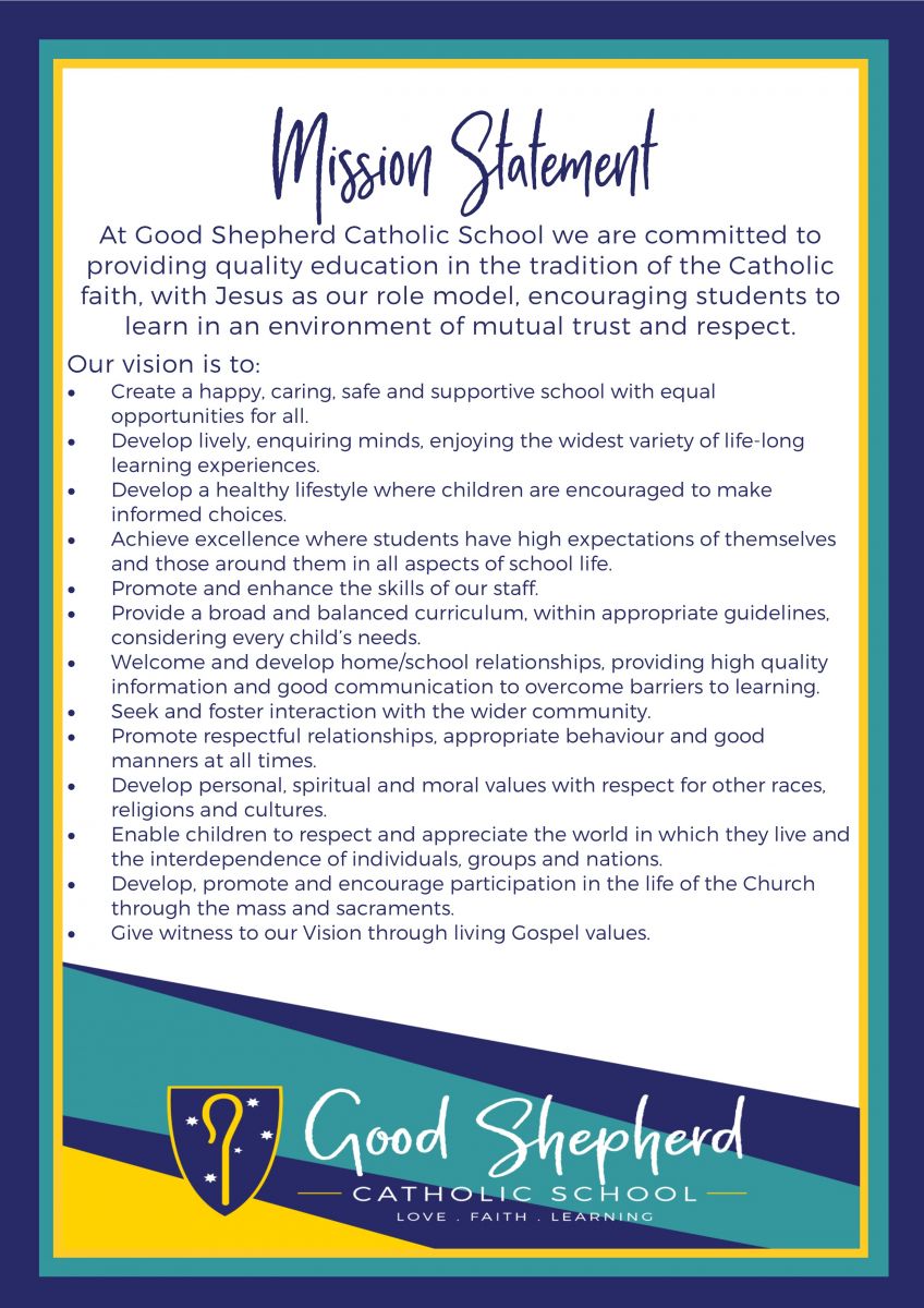 Mission Statement Good Shepherd Catholic Community School Rasmussen Mission Statement Good Shepherd Catholic Community School Rasmussen