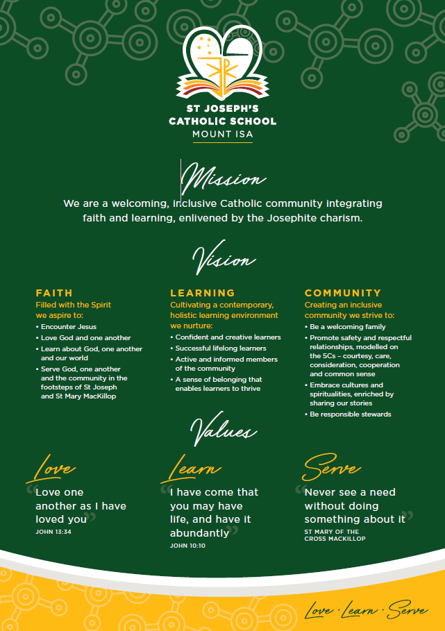 Mission Statement | St Joseph's Catholic School, Mount Isa