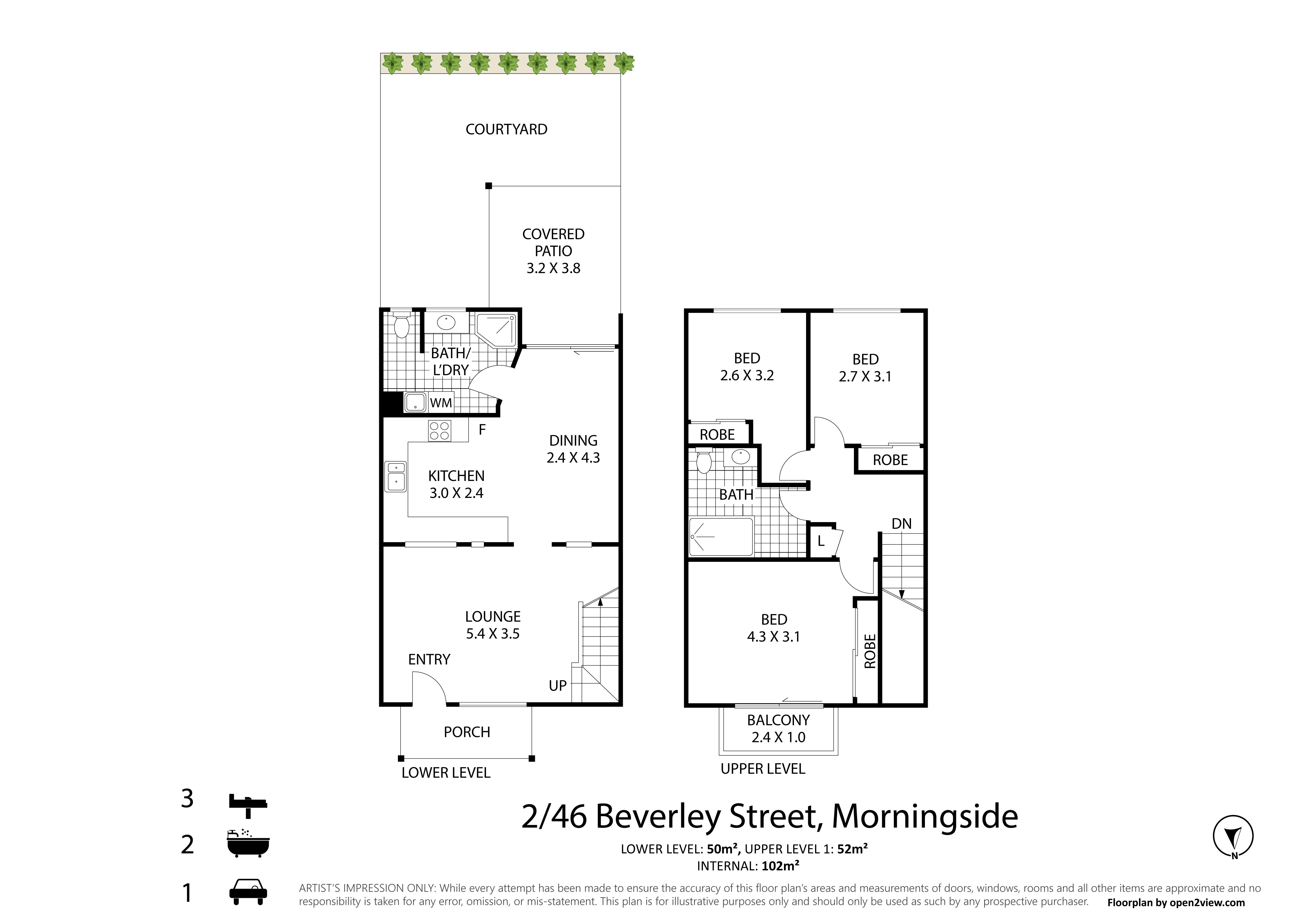 2/46 Beverley Street, MORNINGSIDE, QLD 4170 - Townhouse Sold ...