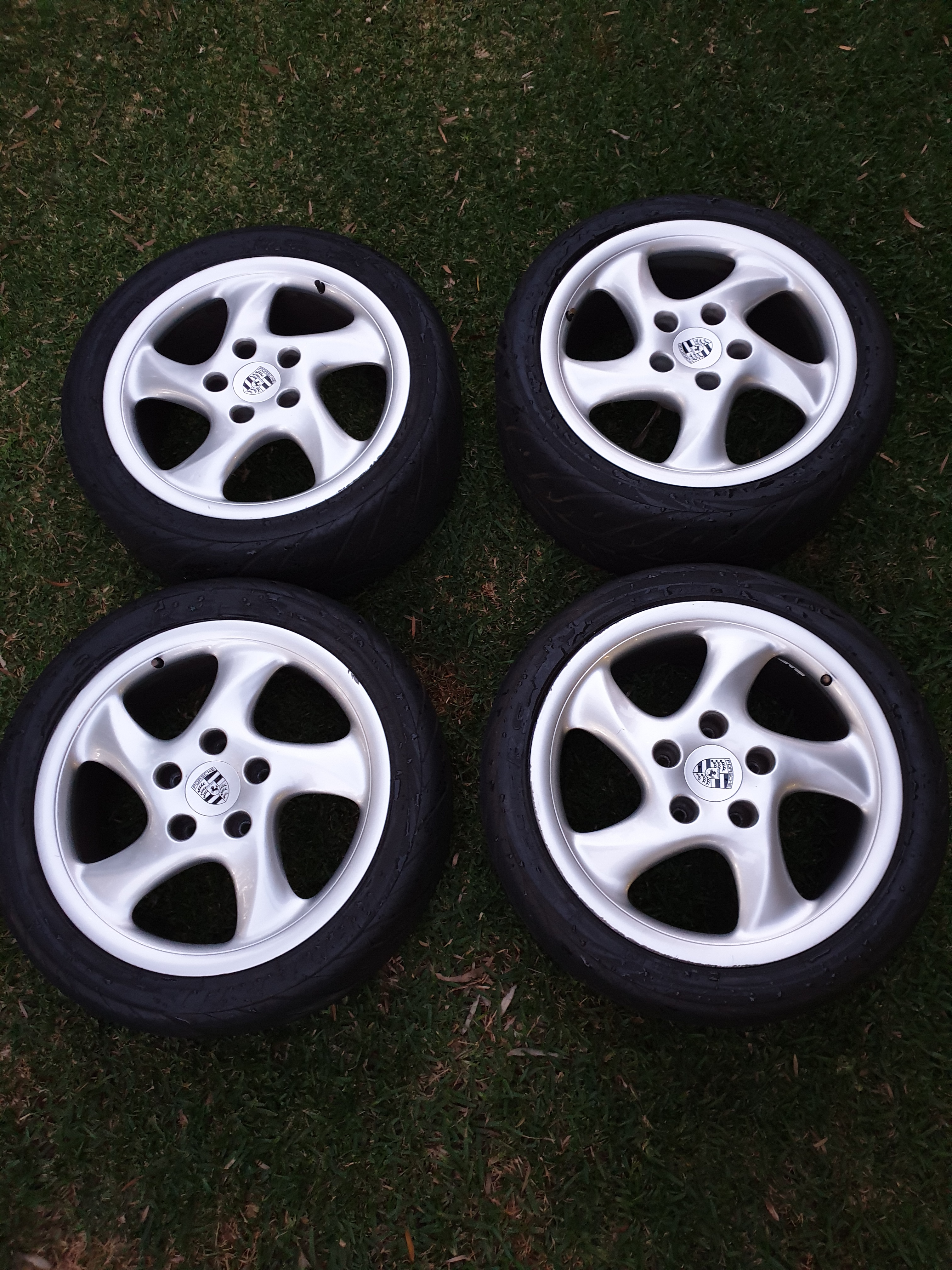 FS: 4 x 996 / 986 18" Factory Turbo Twist wheels with Track Tyres ...
