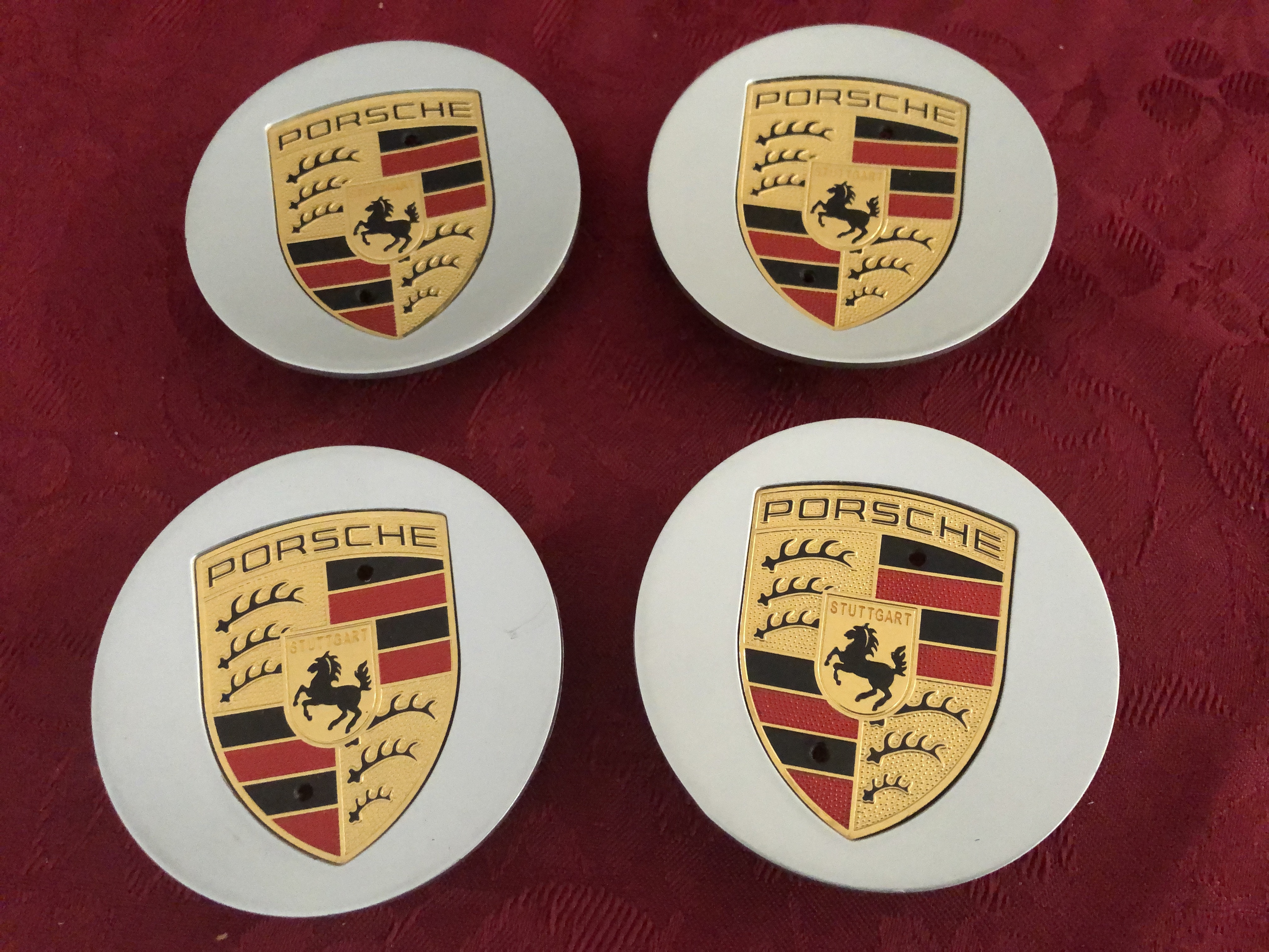 Wheel Center Caps With Colored Porsche Crest at Albert Hoopes blog