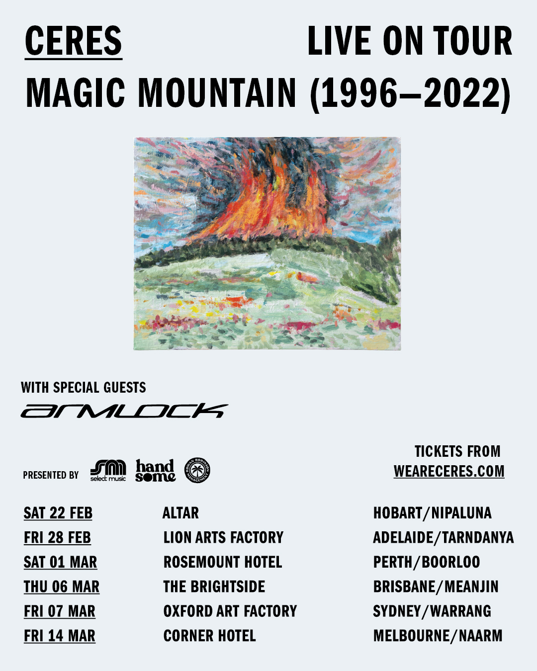 Buy CERES - MAGIC MOUNTAIN (1996—2022) Album Tour tickets, SA 2025 ...