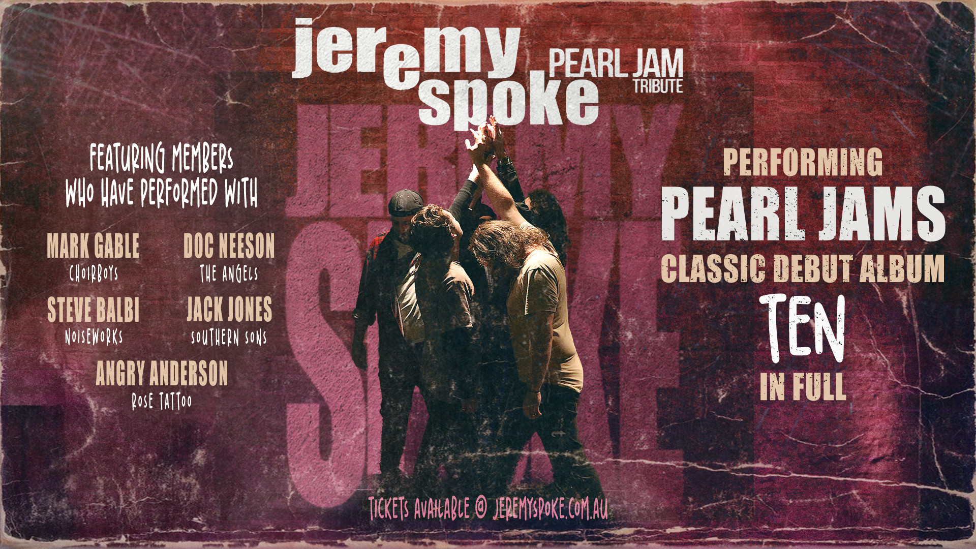Buy Jeremy Spoke - The Pearl Jam Tribute’s 1st Annual TEN DAY tickets ...