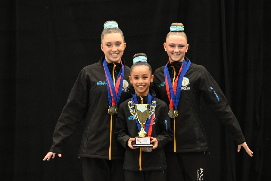 TRIO W.A.K AUS Elite Acrobats FIG Acrobatic Cups Bulgaria & Portugal ...