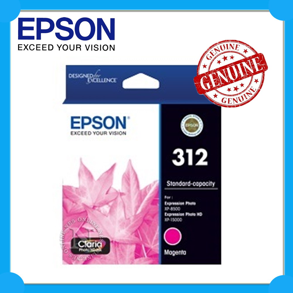 Any 1x Epson Genuine #312 BK/C/M/Y/LC/LM Ink for XP8500/XP8600/XP8700 ...