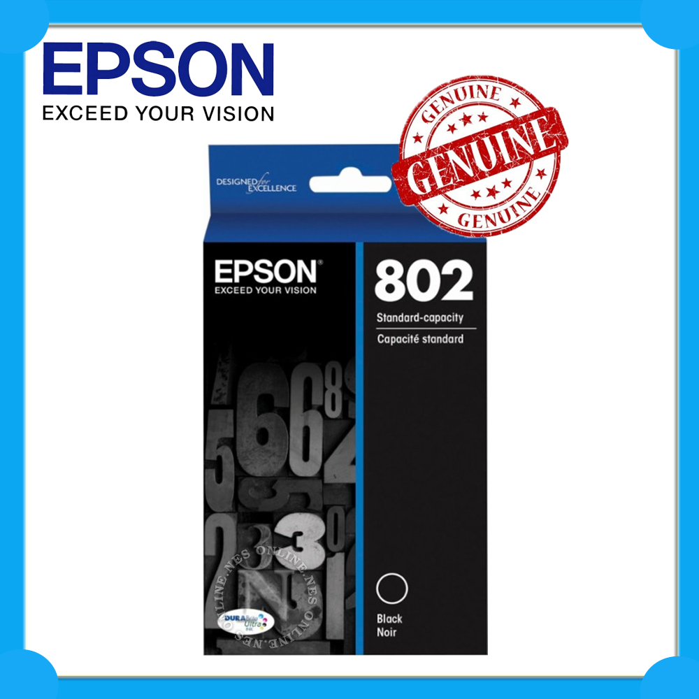 Any 1x Epson Genuine #802 BK/C/M/Y Ink Cartridge for WF-4720/WF-4740/WF ...
