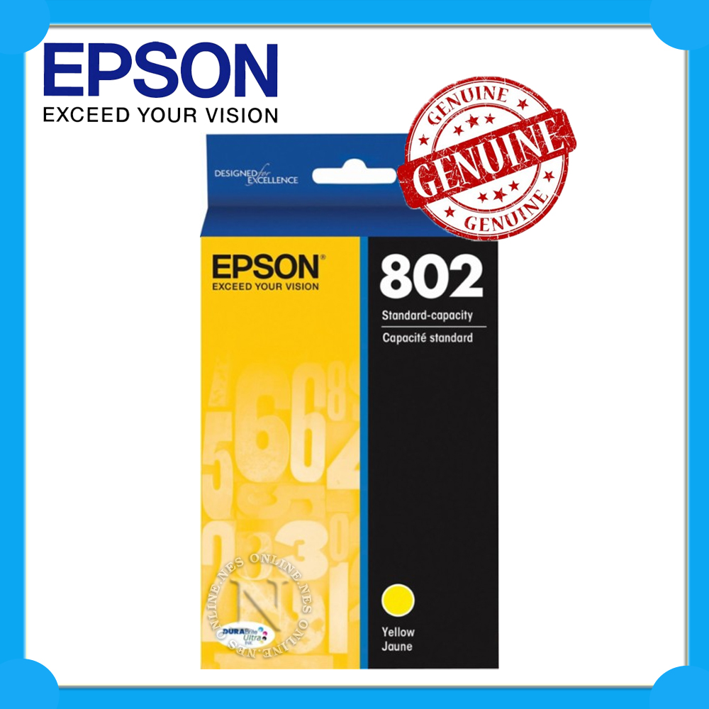 Any 1x Epson Genuine #802 BK/C/M/Y Ink Cartridge for WF-4720/WF-4740/WF ...