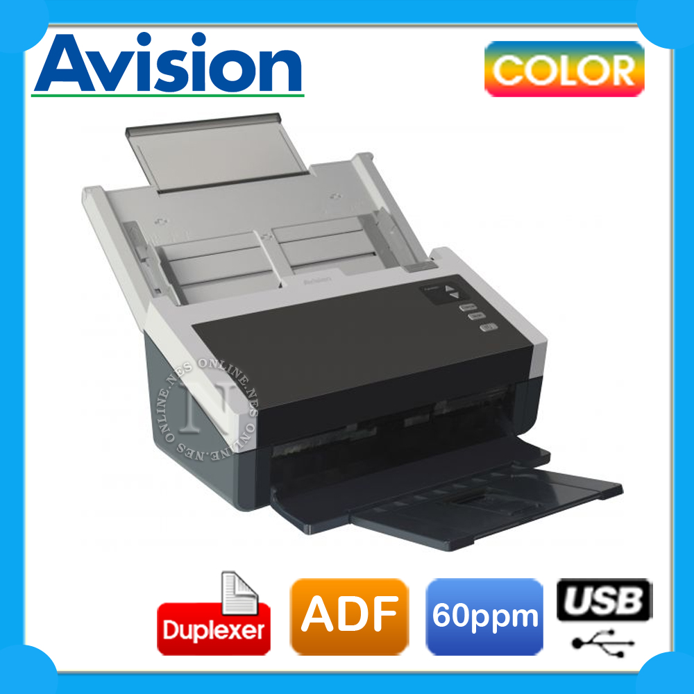 Avision AD240 A4 Color USB Document Scanner+Duplex+ADF+1-Yr Wty 60PPM ...