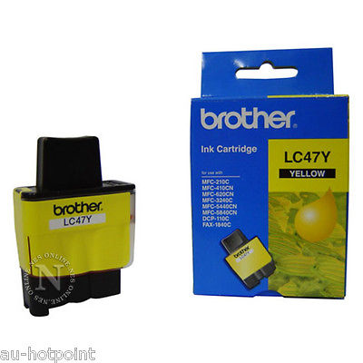 Any 1x Brother Genuine LC47 Cyan/Magenta/Yellow Ink->DCP-110C/MFC-3240C ...