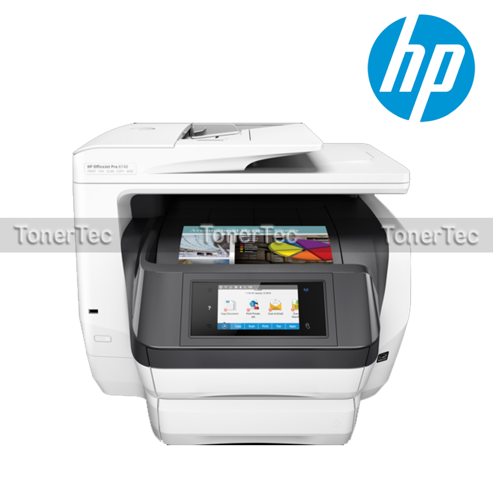 HP OfficeJet Pro 8740 ALL-IN-ONE Wi-Fi Printer+Duplexer+ADF /w #955 INK ...