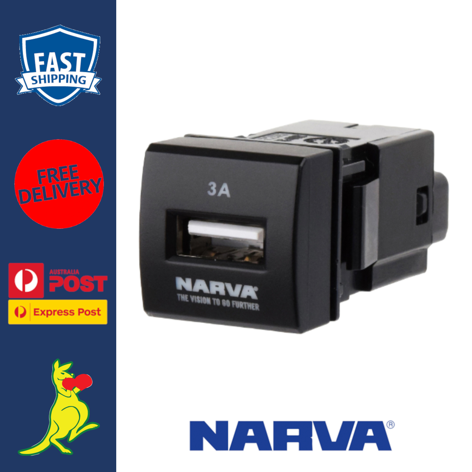 Narva USB Socket fits Toyota Prado 150, Hi-ace, RAV 4 All Makes 2019 ...