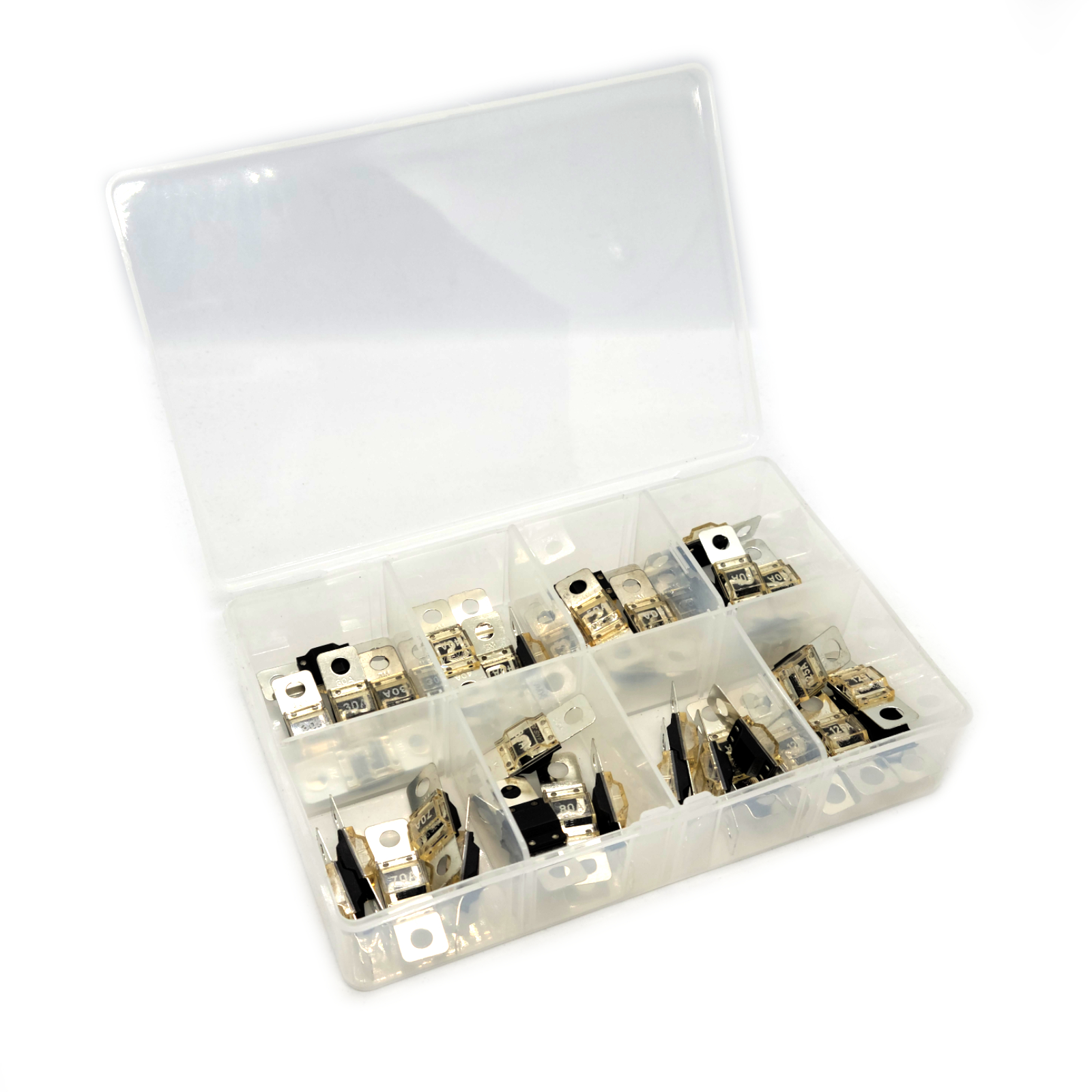 Midi Fuse Kit 30A to 125A x 5 each Midi Fuses Assorted Kit ANS Fuse ...