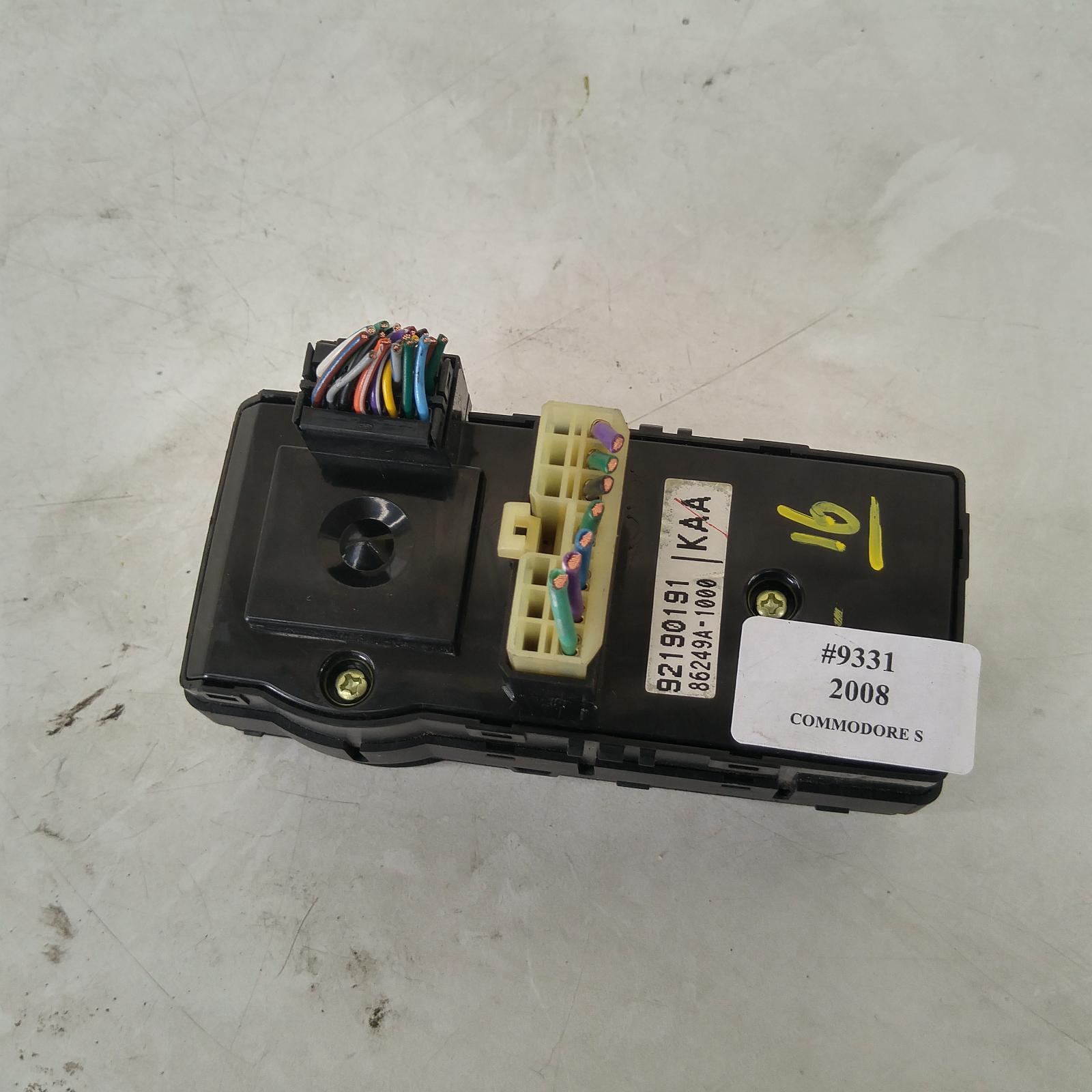 #208521, Used power door window switch for 2008 commodore| front centre ...