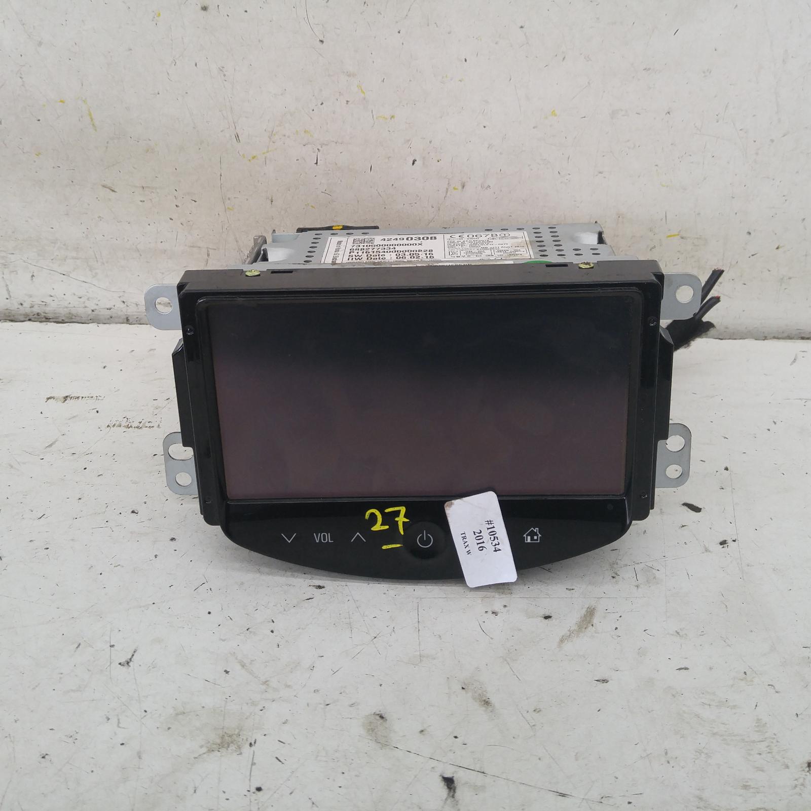 #249990, Used stereo/head unit for 2016 trax| touch screen unit, tj ...